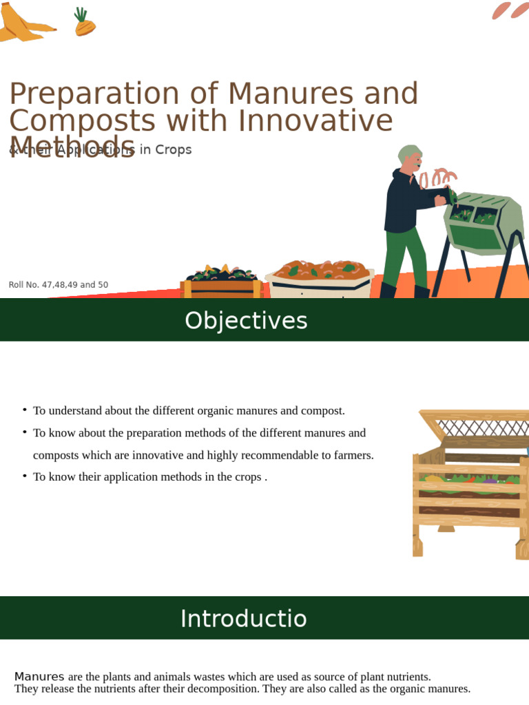 Preparation of Manures and Fertilizer | PDF | Manure | Compost