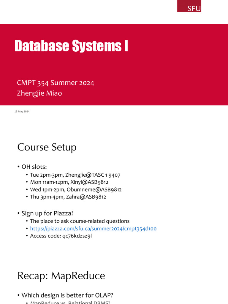 Lec3-1 | PDF | Relational Model | Relational Database