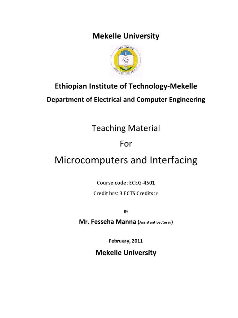 Microsoft Word - Revised Microcomputer & Interfacing - Repai | PDF | Central Processing Unit ...
