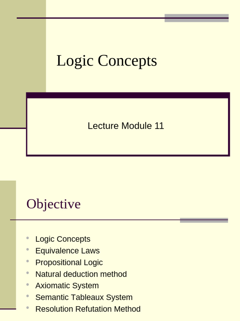 Unit 3 Notes Logic Concepts | PDF | Logic | Interpretation (Logic)