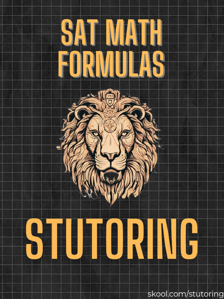 Stutoring Math Formula Packet | PDF | Area | Sphere