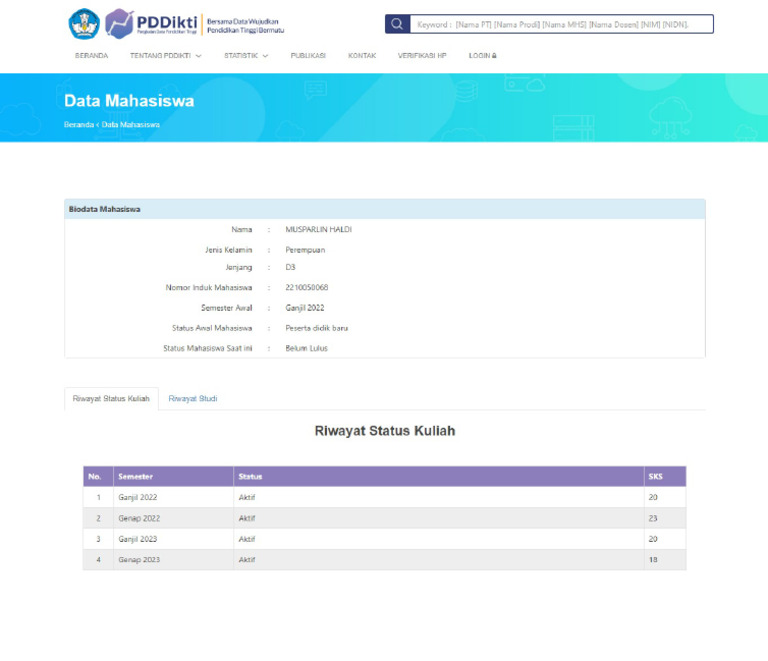 PDDikti - Pangkalan Data Pendidikan Tinggi - Pddikti - Kemdikbud.go - Id | PDF