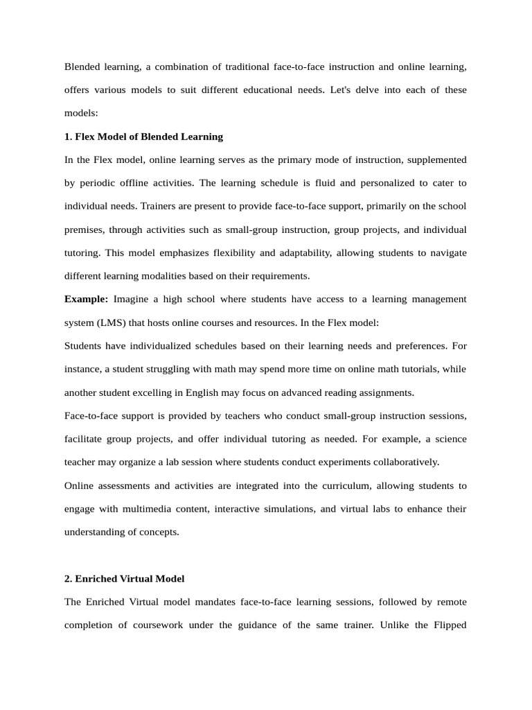 Blended Learning | PDF | Educational Technology | Schools