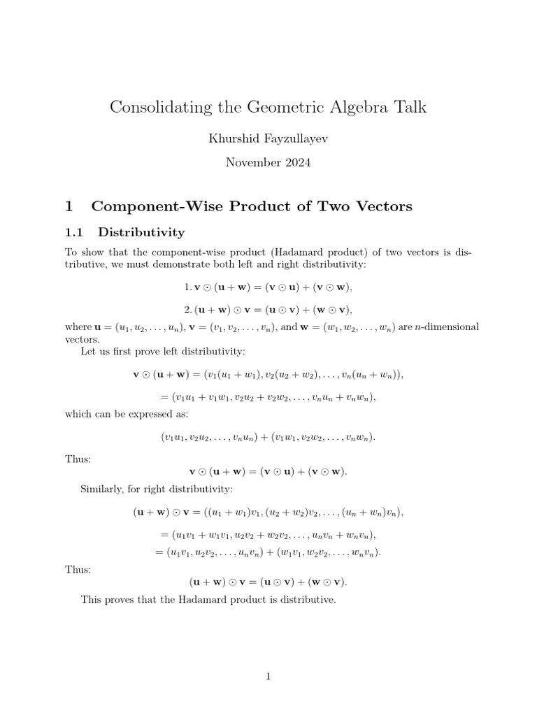 Geometric Algebra | PDF | Complex Number | Mathematics