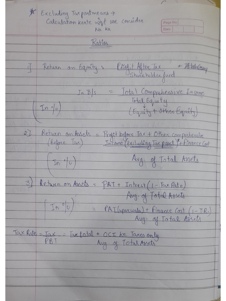Ratios For Accs.. | PDF