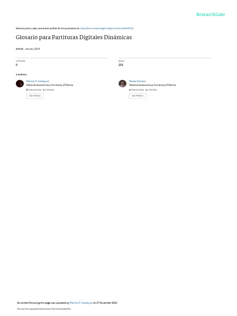 Glosario para Partituras Digitales Dinam | PDF | Partituras