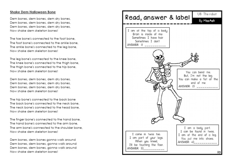 Shake Dem Halloween Bones Song | PDF