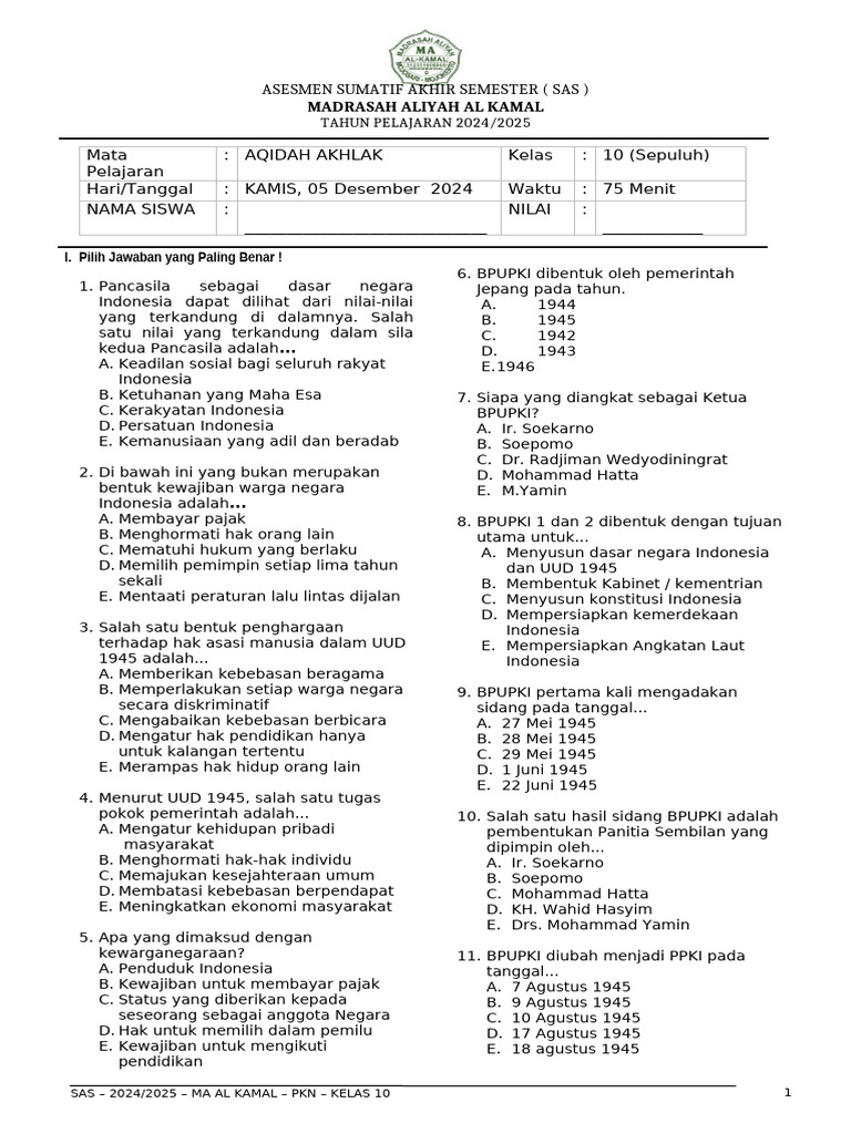 10_PKN_SAS_2024-2025 | PDF
