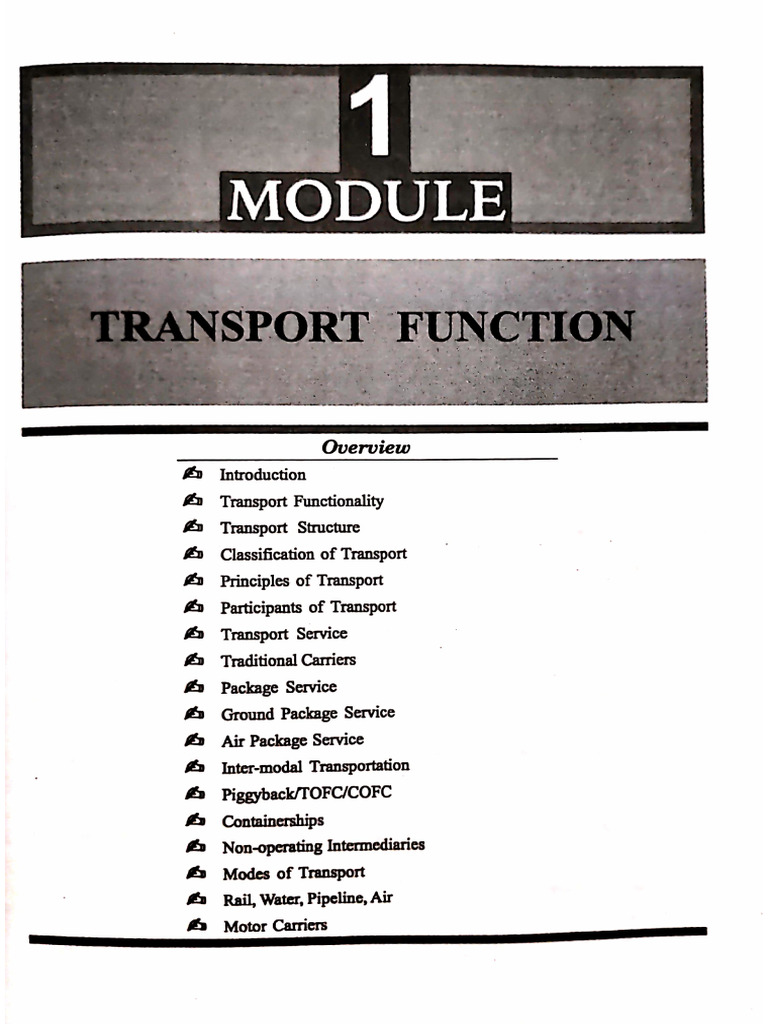 Transport Function | PDF