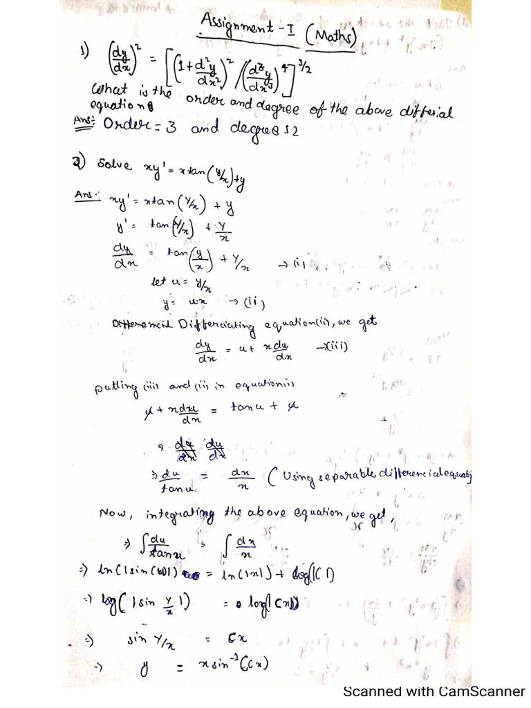 Math Assignment 1 [ 2006297 ] Pdf