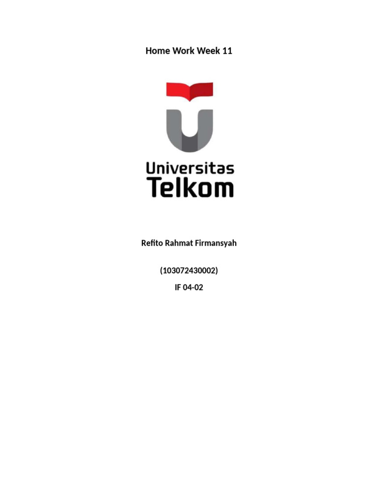 Home Work Week 11 | PDF