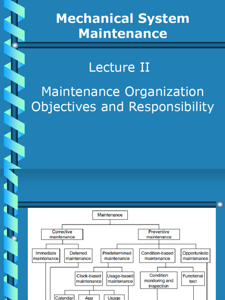 Maintenance Lect 2 | PDF | Reliability Engineering | Systems Engineering
