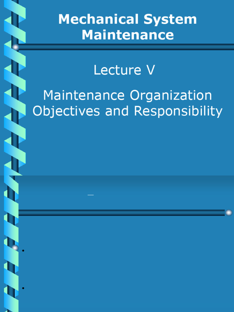 Maintenance Lect 5 | PDF | Systems Thinking | Engineering