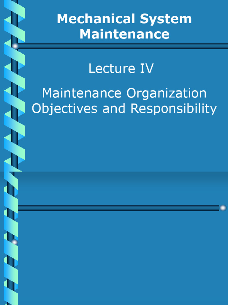 Maintenance Lect 4 | PDF | Reliability Engineering | Power Station Maintenance Lect 4 | PDF | Reliability Engineering | Power Station