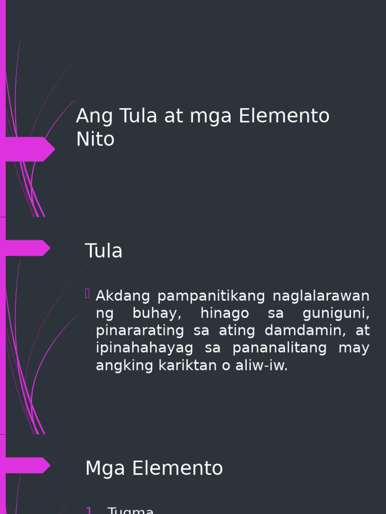 Linggo 3 Ang Tula at Mga Elemento Nito | PDF