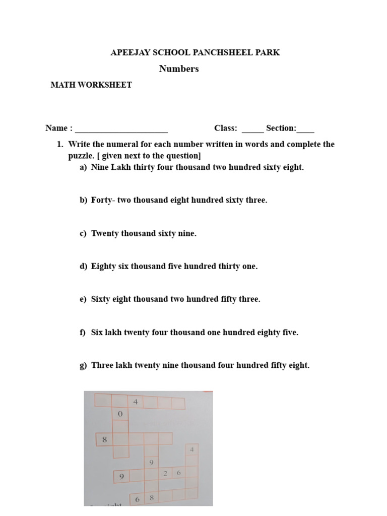 Grade 4 - Practice Worksheet | PDF