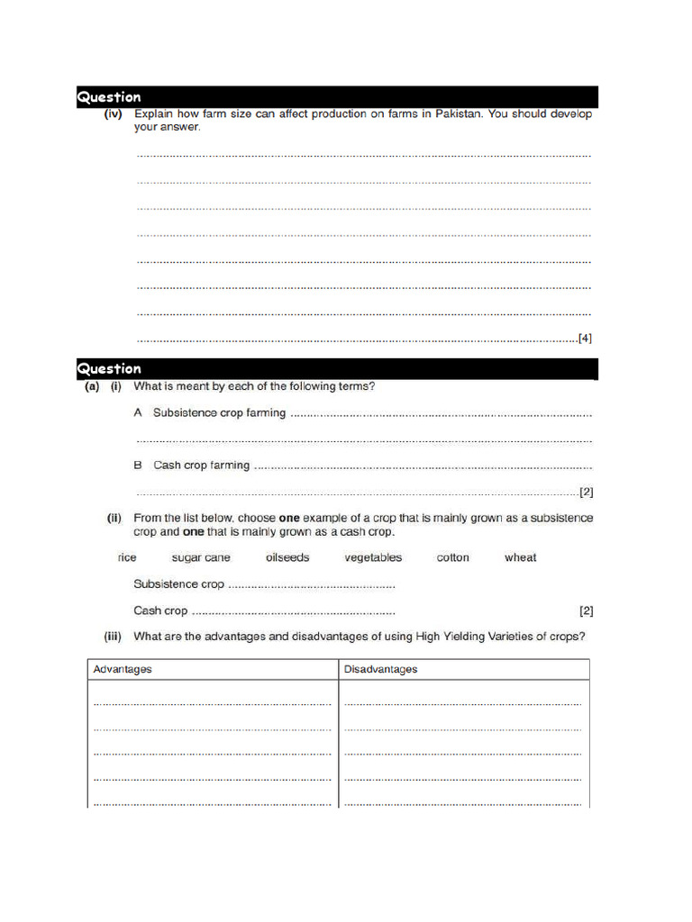 LGS Geography Practice Questions | PDF