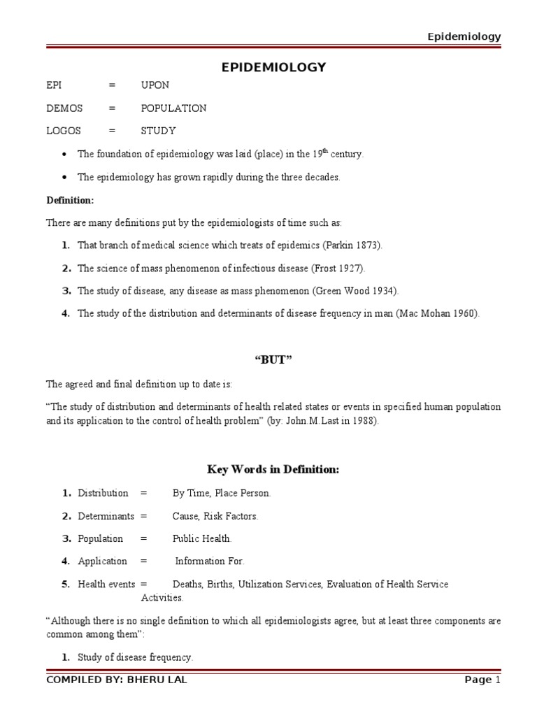 Epidemiology | PDF | Epidemiology | Incidence (Epidemiology)