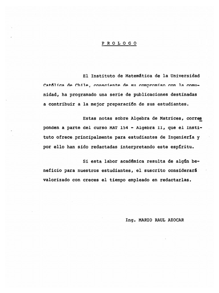 Álgebra de Matrices - Mario | PDF