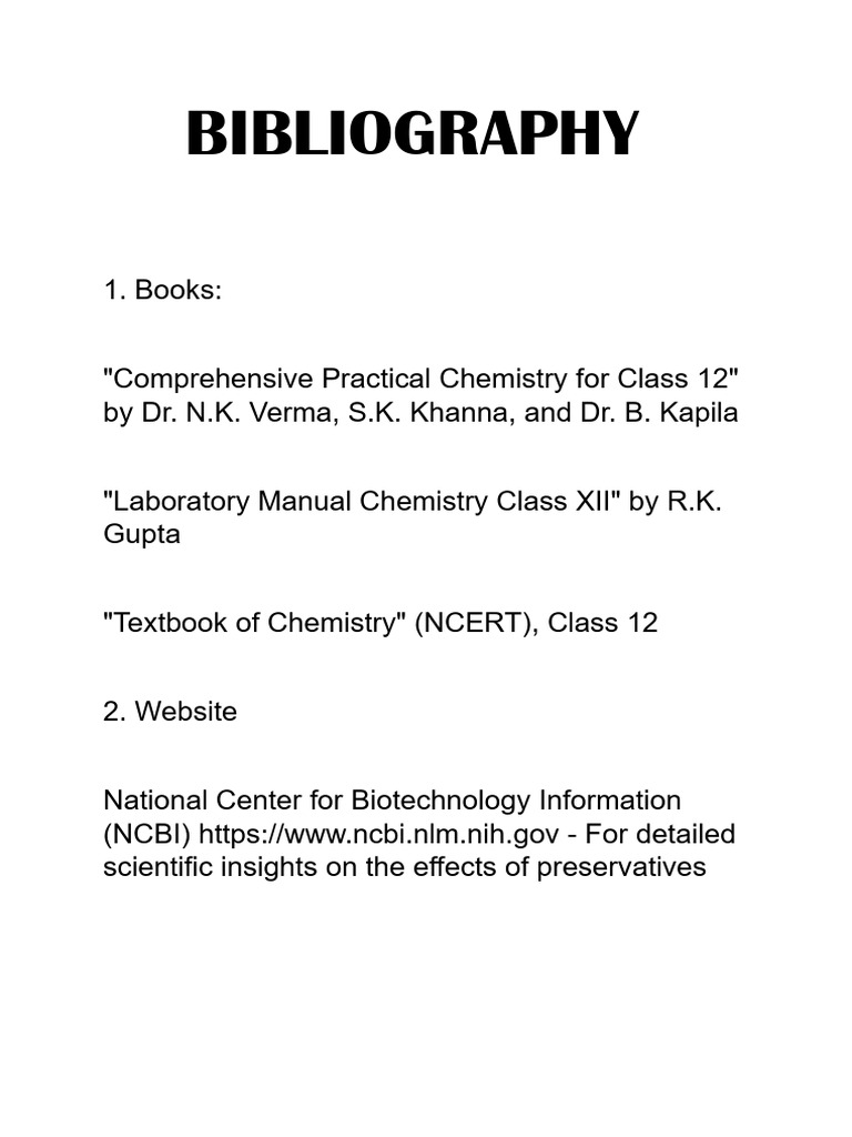 Bibliography Chem | PDF