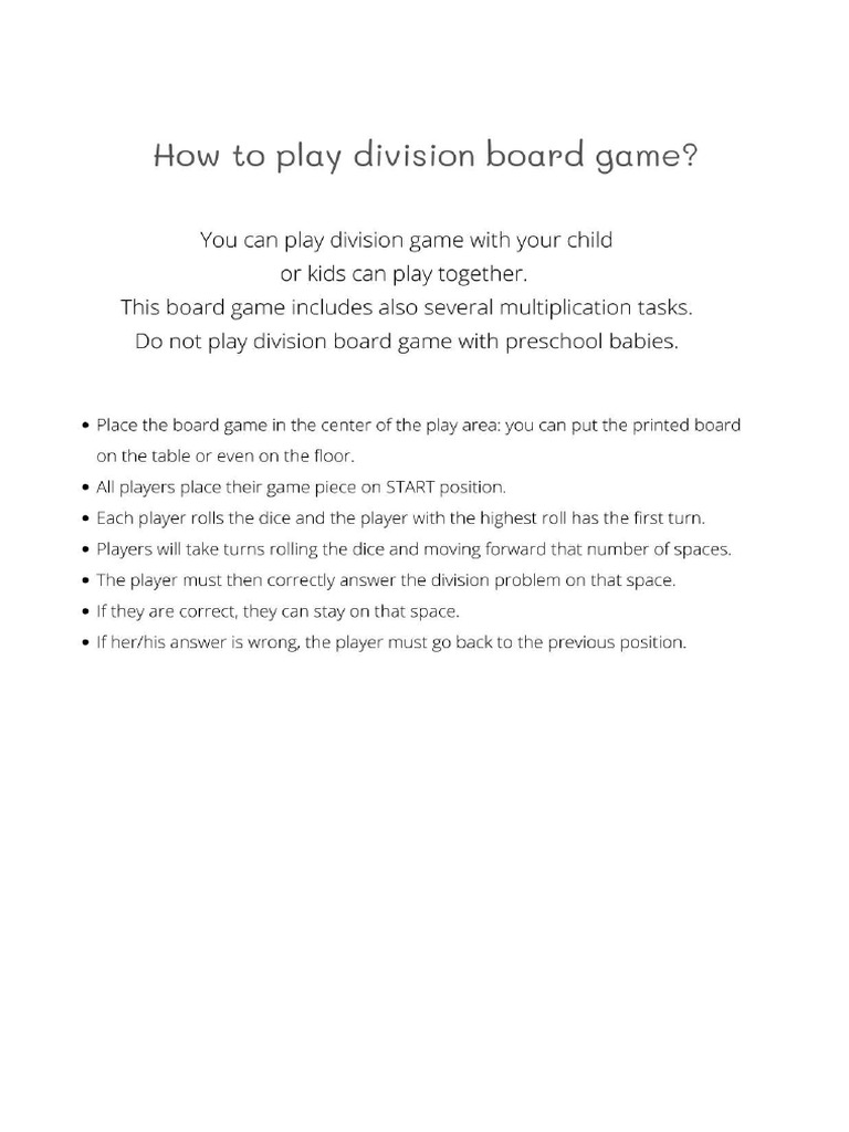 Division Board Game - Page 0002 | PDF