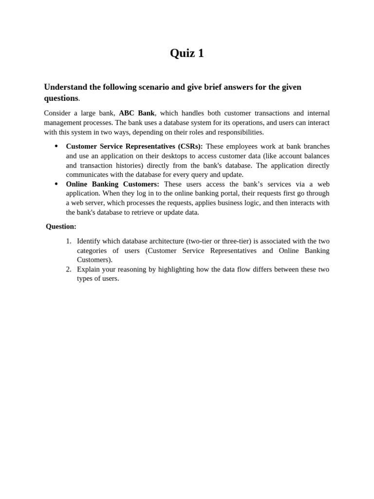 Database Architecture & Normalization Quiz | PDF