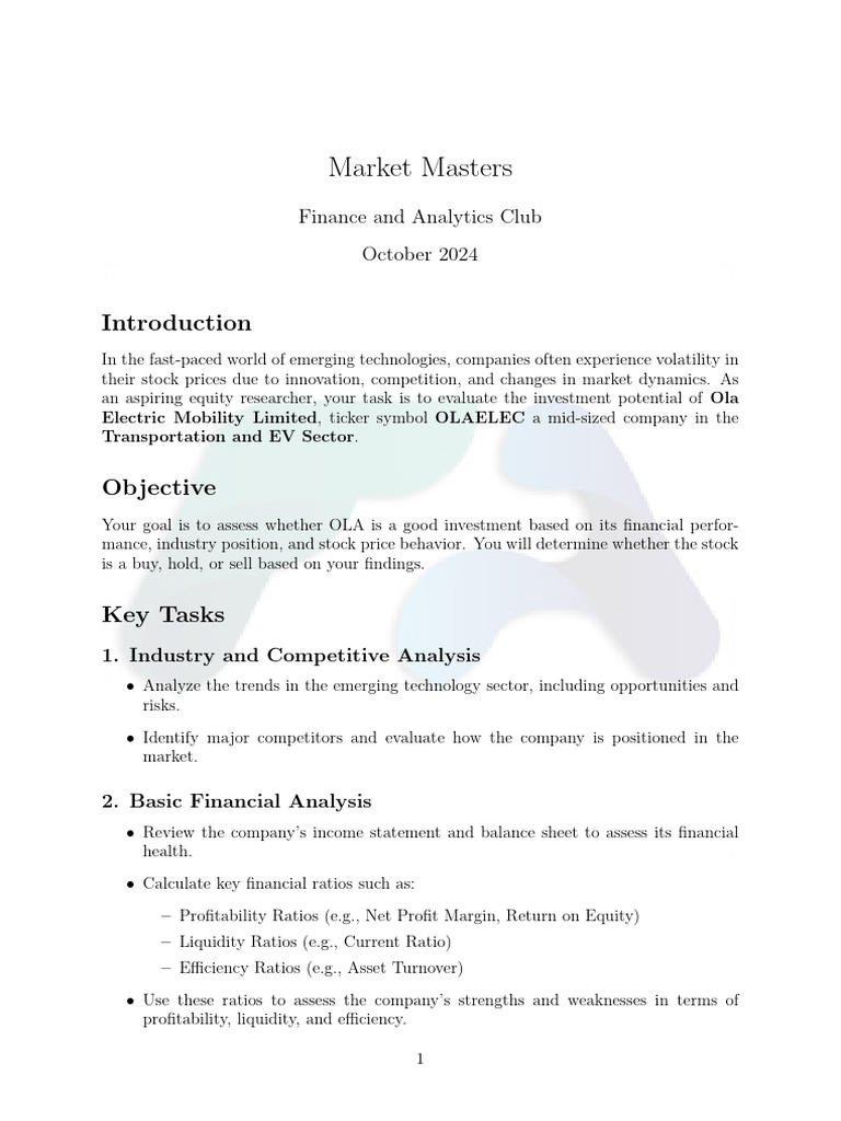 Market_Masters | PDF | Stocks | Investing