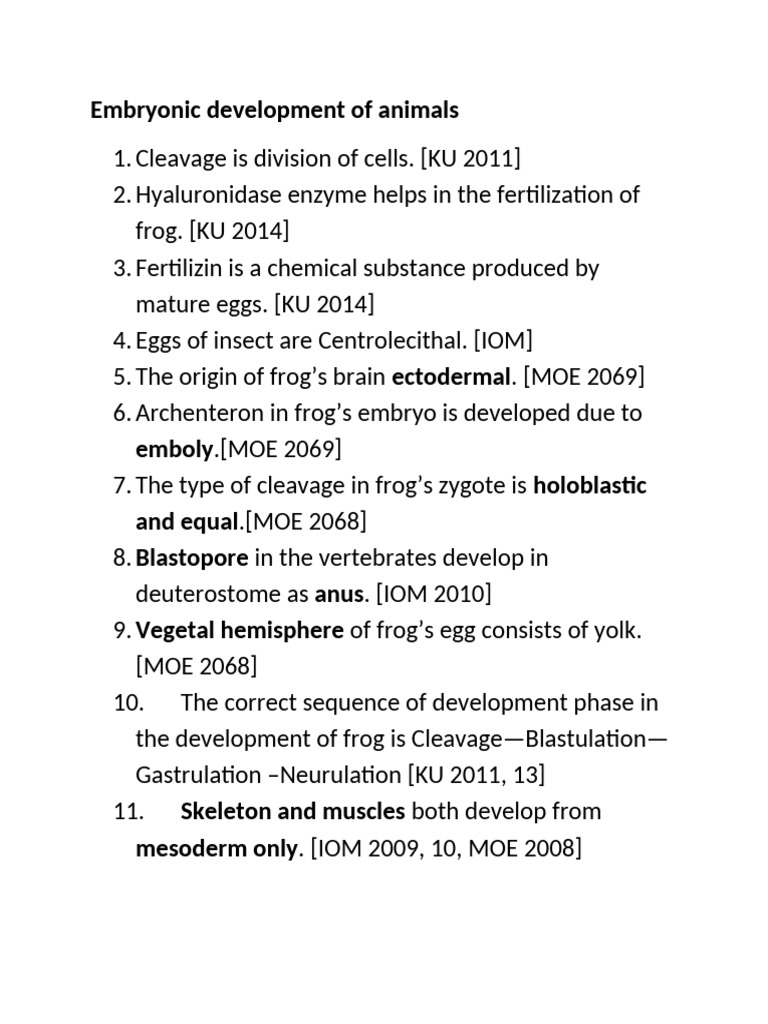 Embryonic Development of Animals | PDF