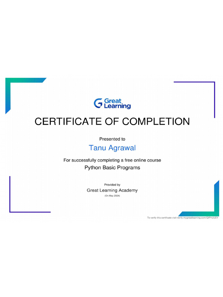 python certificate | PDF