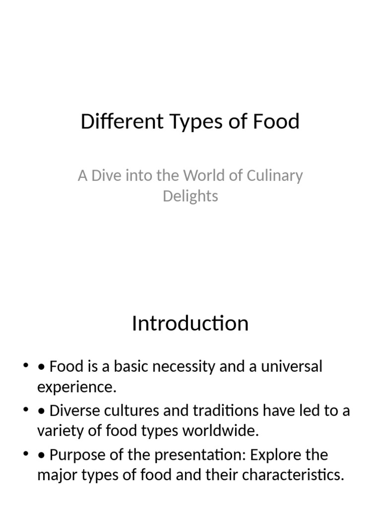 Types of Food and Their Benefits | PDF