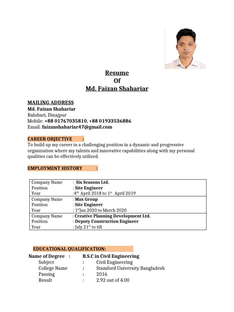 Updated CV Faizan Curent | PDF