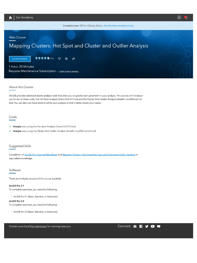 Hot Spot and Cluster and Outlier Analysis | PDF