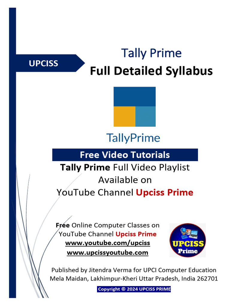 Tally Prime Full Detailed Syllabu | PDF | Debits And Credits | Business