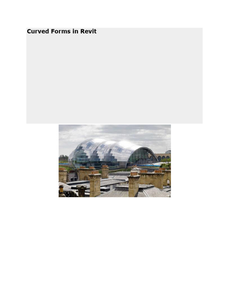 Curved Forms in Revit | PDF | Autodesk Revit