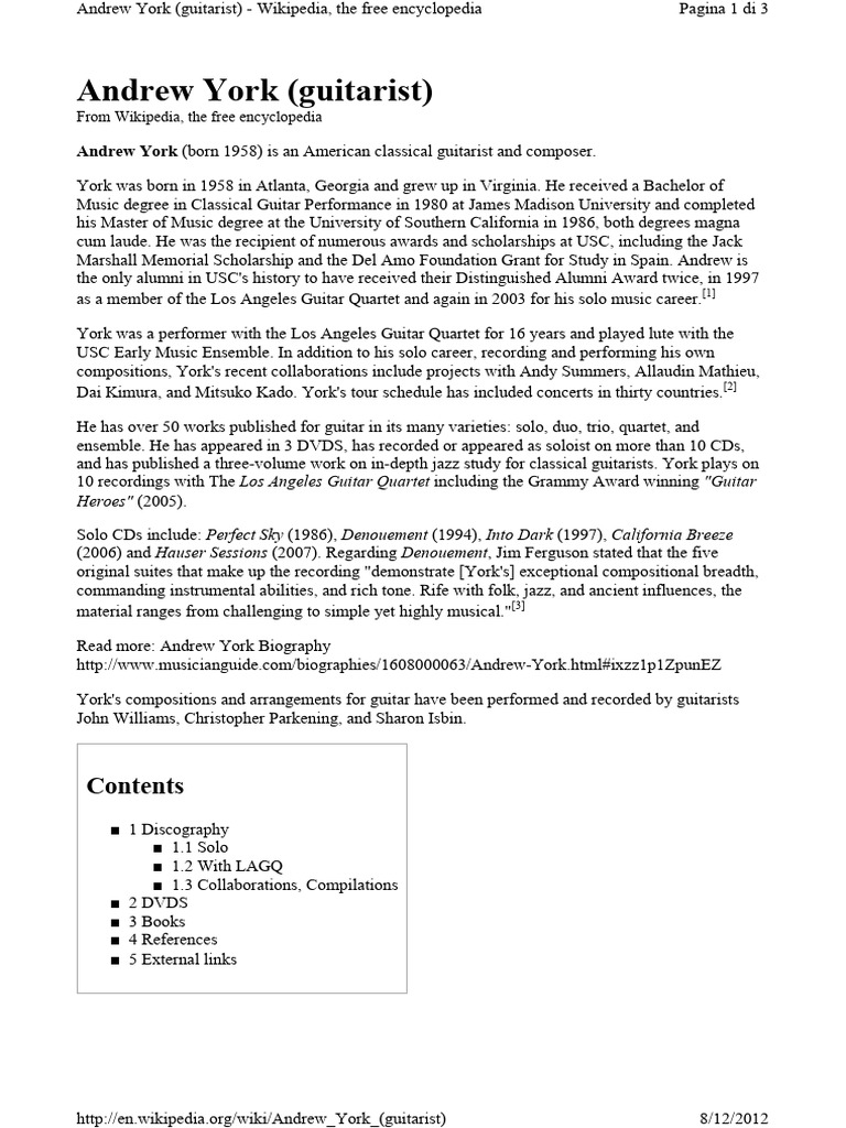 Andrew York 1 | PDF