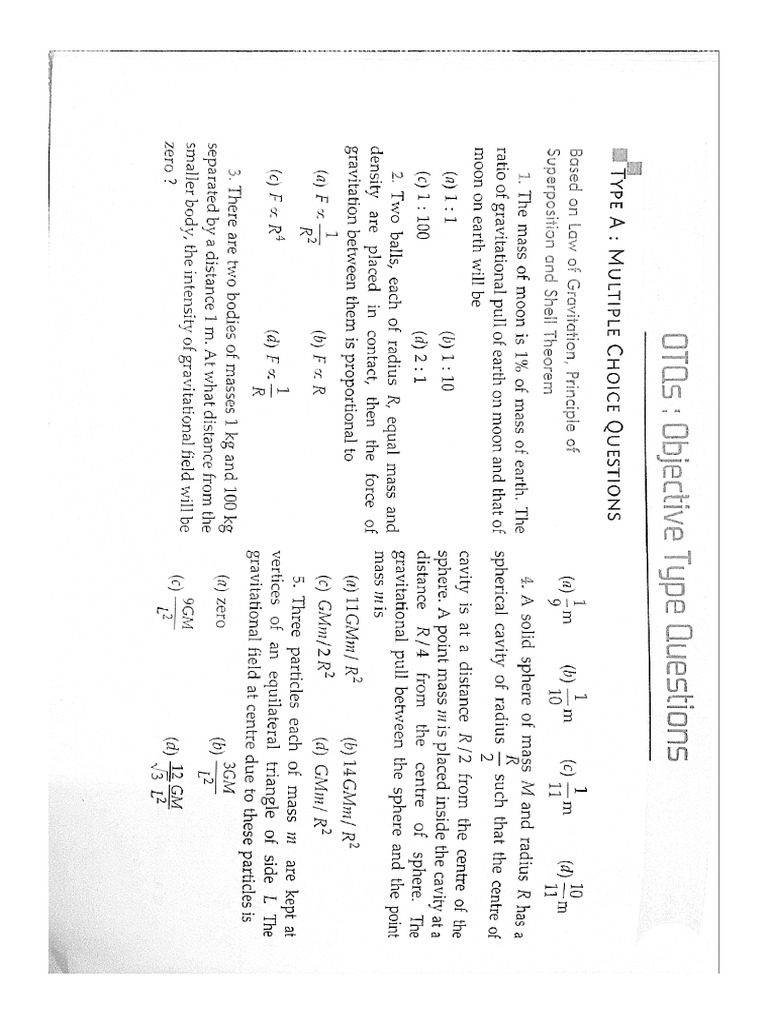 CH Gravity Mcq's | PDF