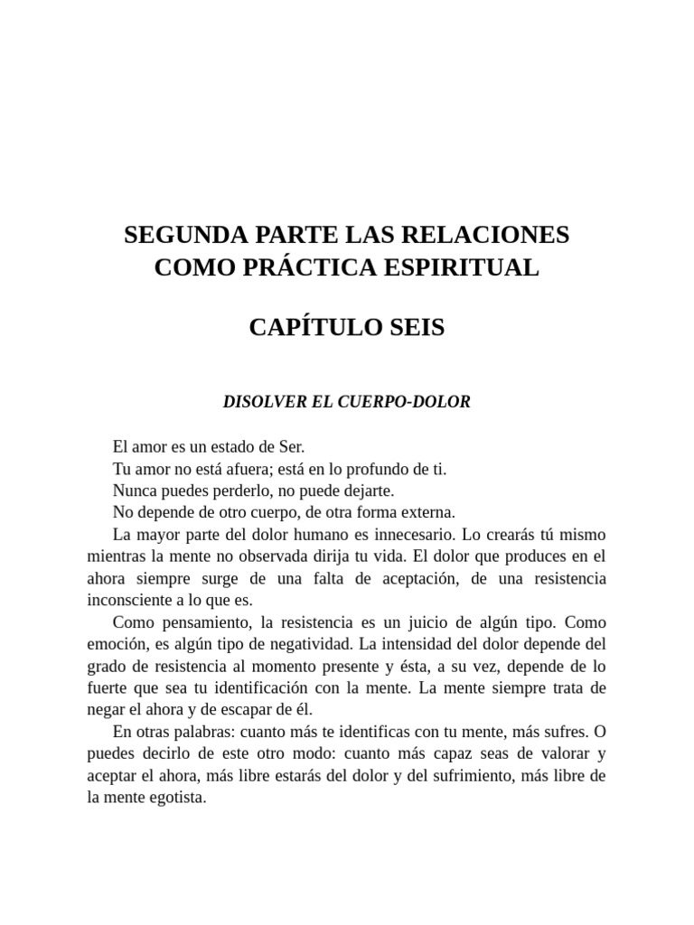 Practicando El Poder Del Ahora - 06 | PDF | Mente | Pensamiento