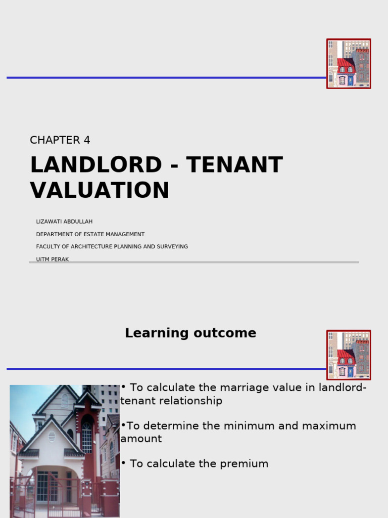 Chap 4 Landlord - Tenant Valuation Edited | PDF | Lease | Leasehold Estate