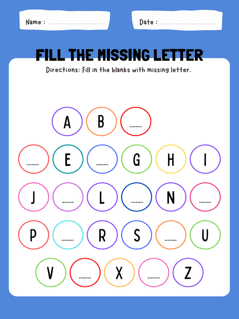 Fill in The Missing Letters | PDF