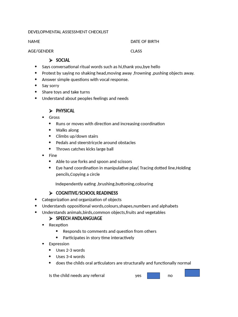 CHECKLIST SPEECH | PDF