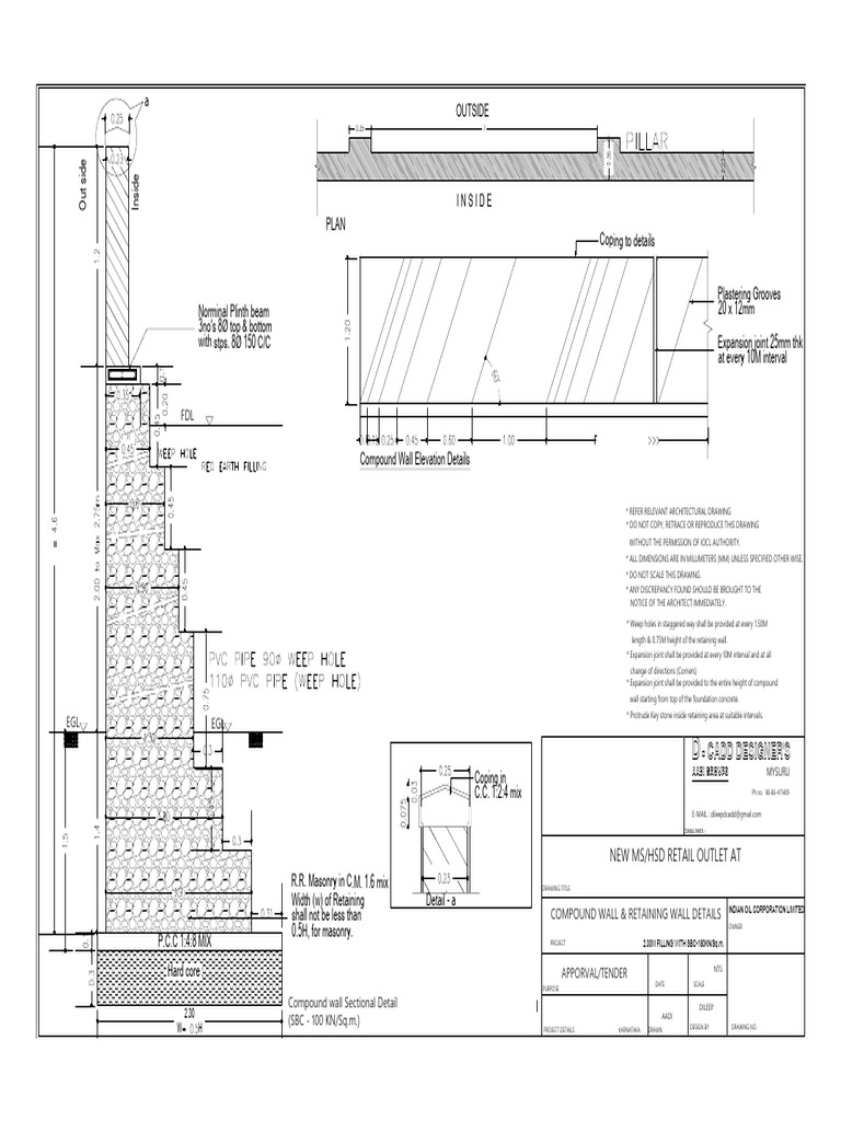 RETAINING WALL 2.0M FILLING ZAKI | PDF | Materials | Structural Engineering