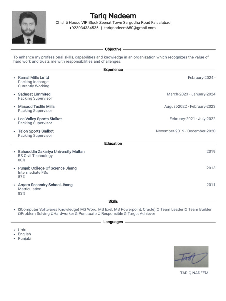 Tariq Nadeem CV 10-Dec-2024 | PDF