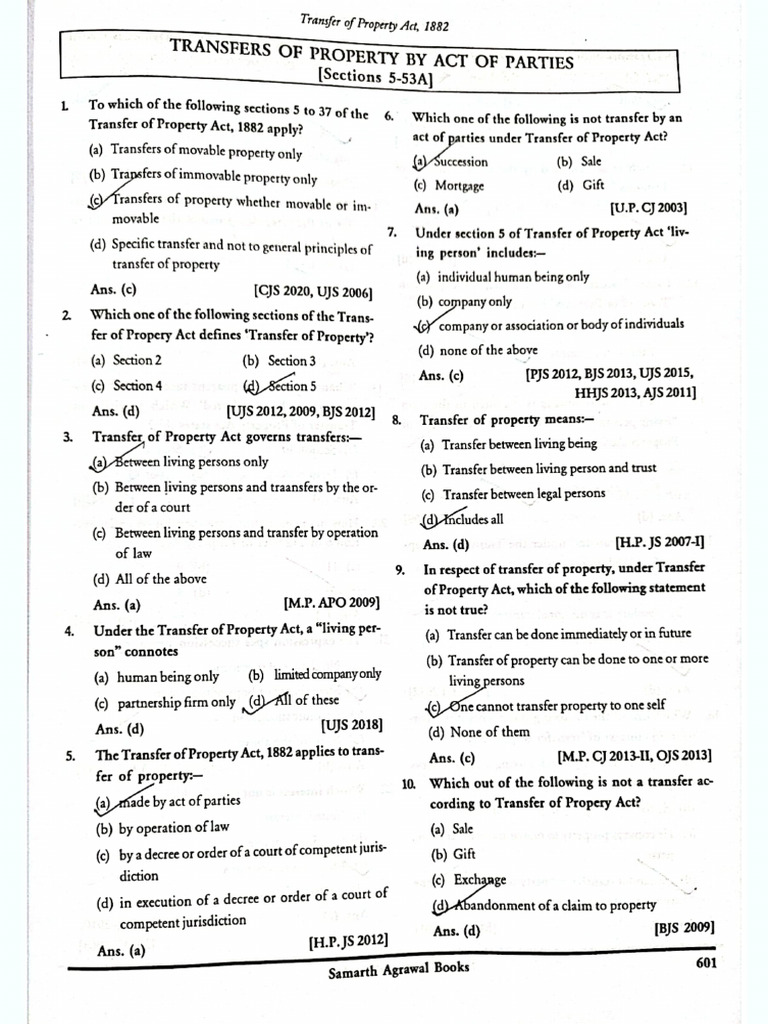 Top Act Important Mcqs | PDF