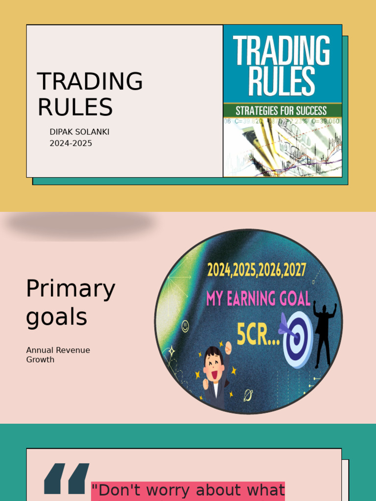 My TRADING RULES | PDF