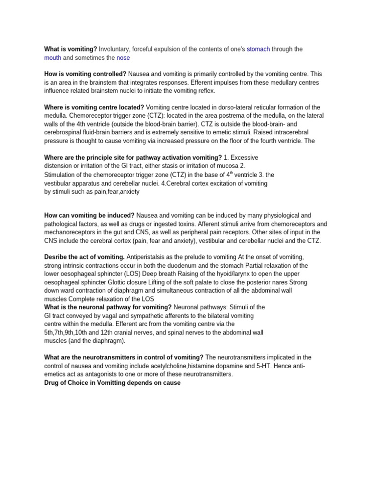 What Is Vomiting - Docx - 1415147703475 | PDF | Vomiting | Stimulus ...