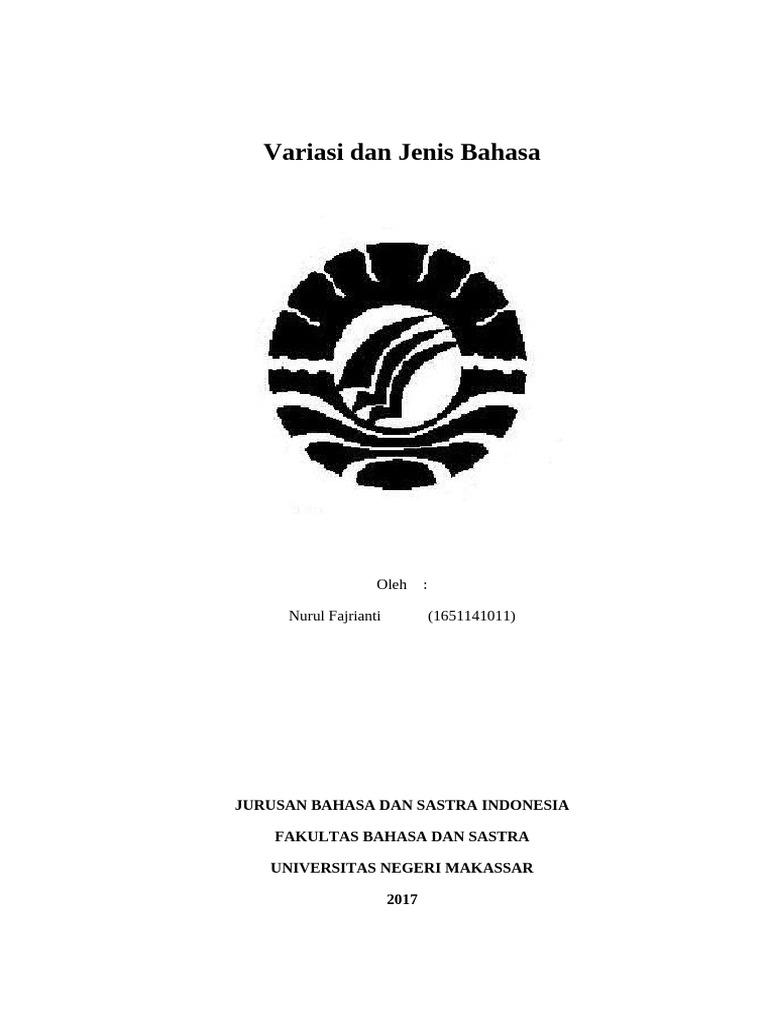 Variasi dan Jenis Bahasa dalam Sosiolinguistik | PDF