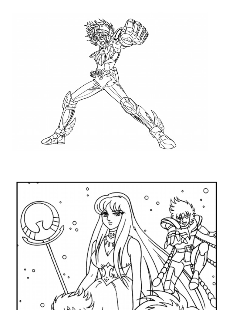 Coloring Saint Seiya 00001 | PDF