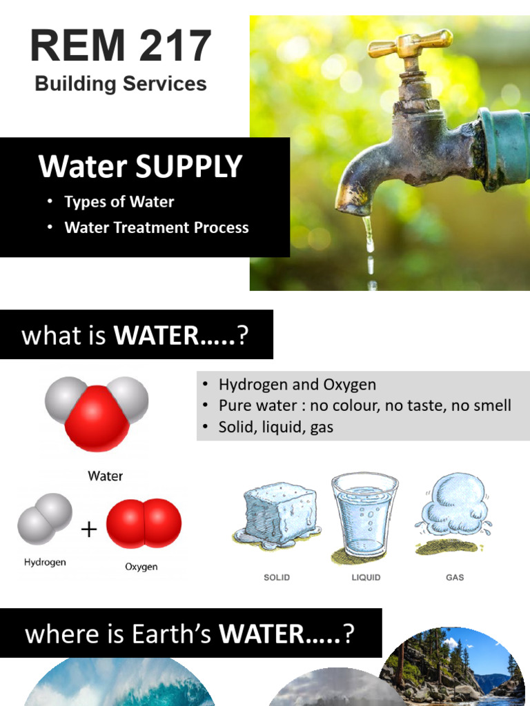 Chap 1a Types of Water & Treatment Process | PDF | Water | Water Purification