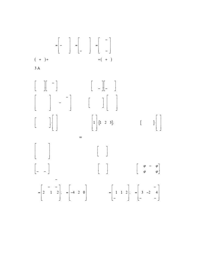 1-matrix | PDF | Matrix (Mathematics) | Algebra