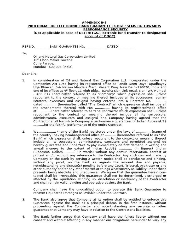 Vol I 12 Appendix B-3 (PBG) | PDF | Guarantee | Liquidation